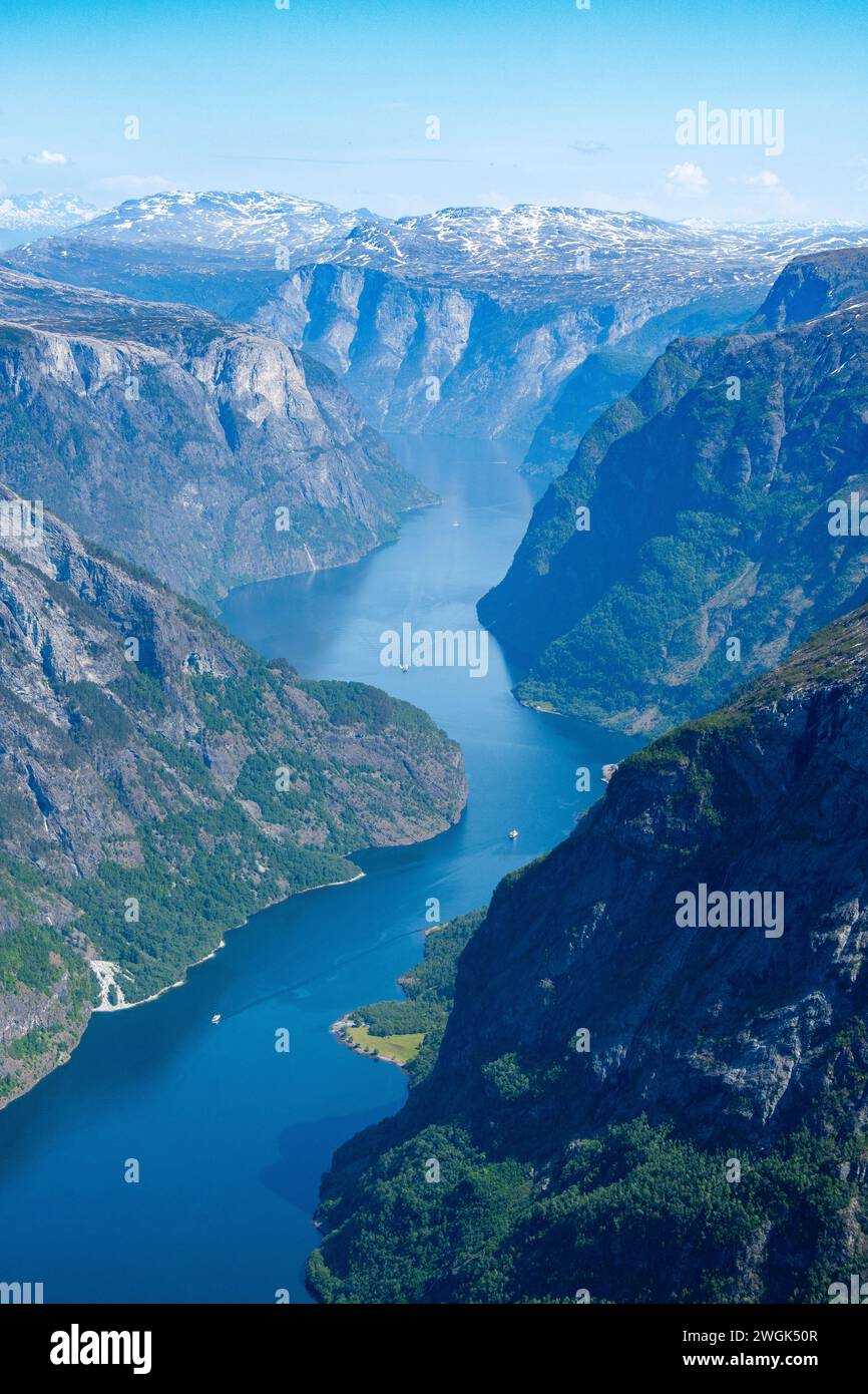 Landscape photo of fjord and mountains in nature in Norway Stock Photo ...