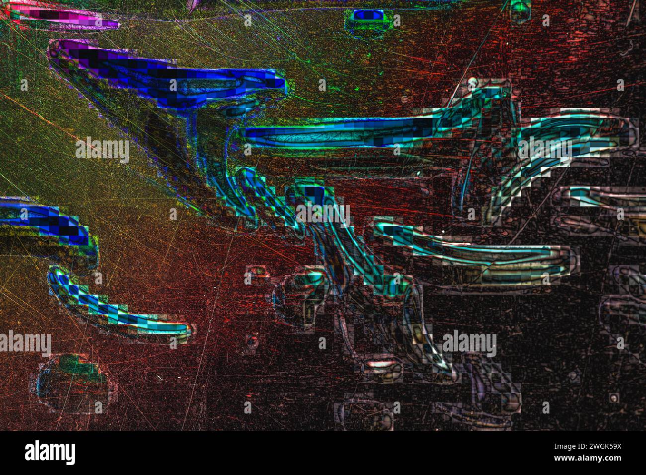 Colorful abstract image of bubble wrap with the bubble and scratch ...