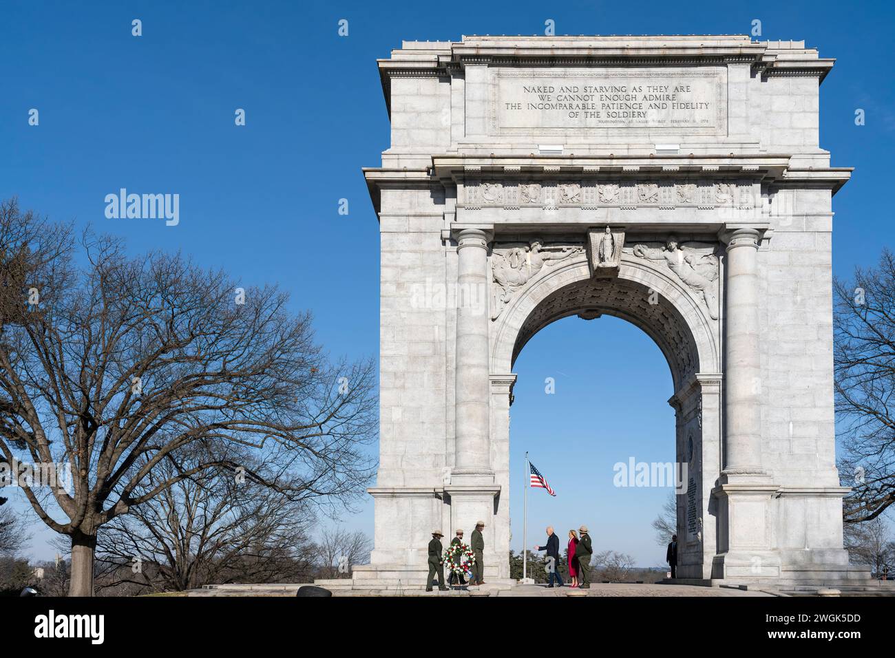 President Joe Biden and First Lady Jill Biden participate in a wreath ...