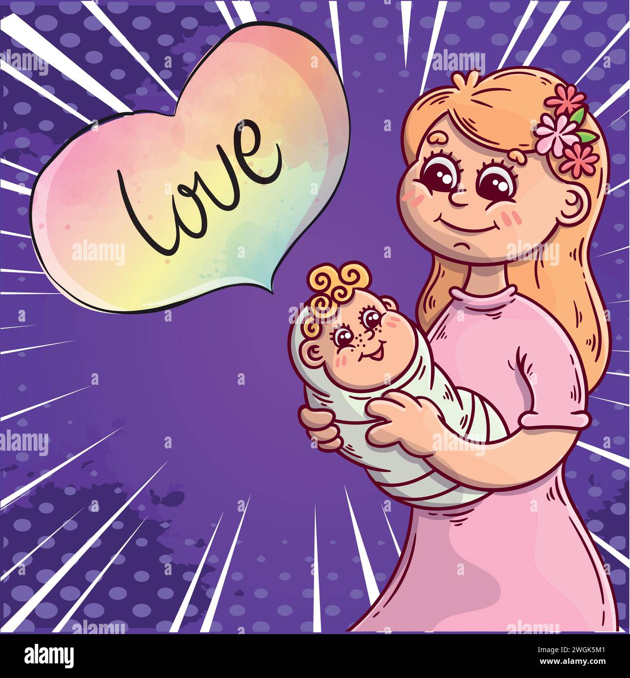 Super mom pop art style vector image Stock Vector Image & Art - Alamy