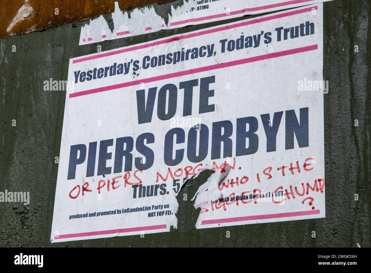 London, UK. 27th April 2023. A sticker calling for local residents to ...