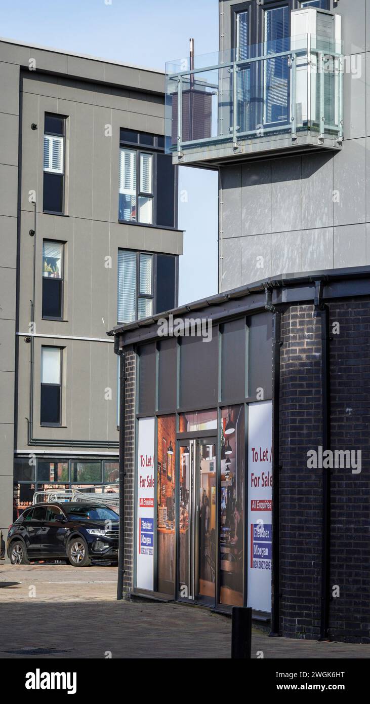 Barry, Vale of Glam, Wales 02 Feb 2024: The Business Quarter located on ...