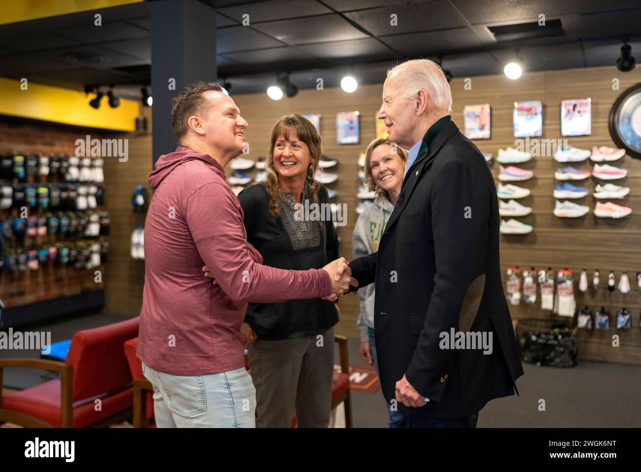 President Joe Biden visits small businesses along Main Street in Emmaus ...