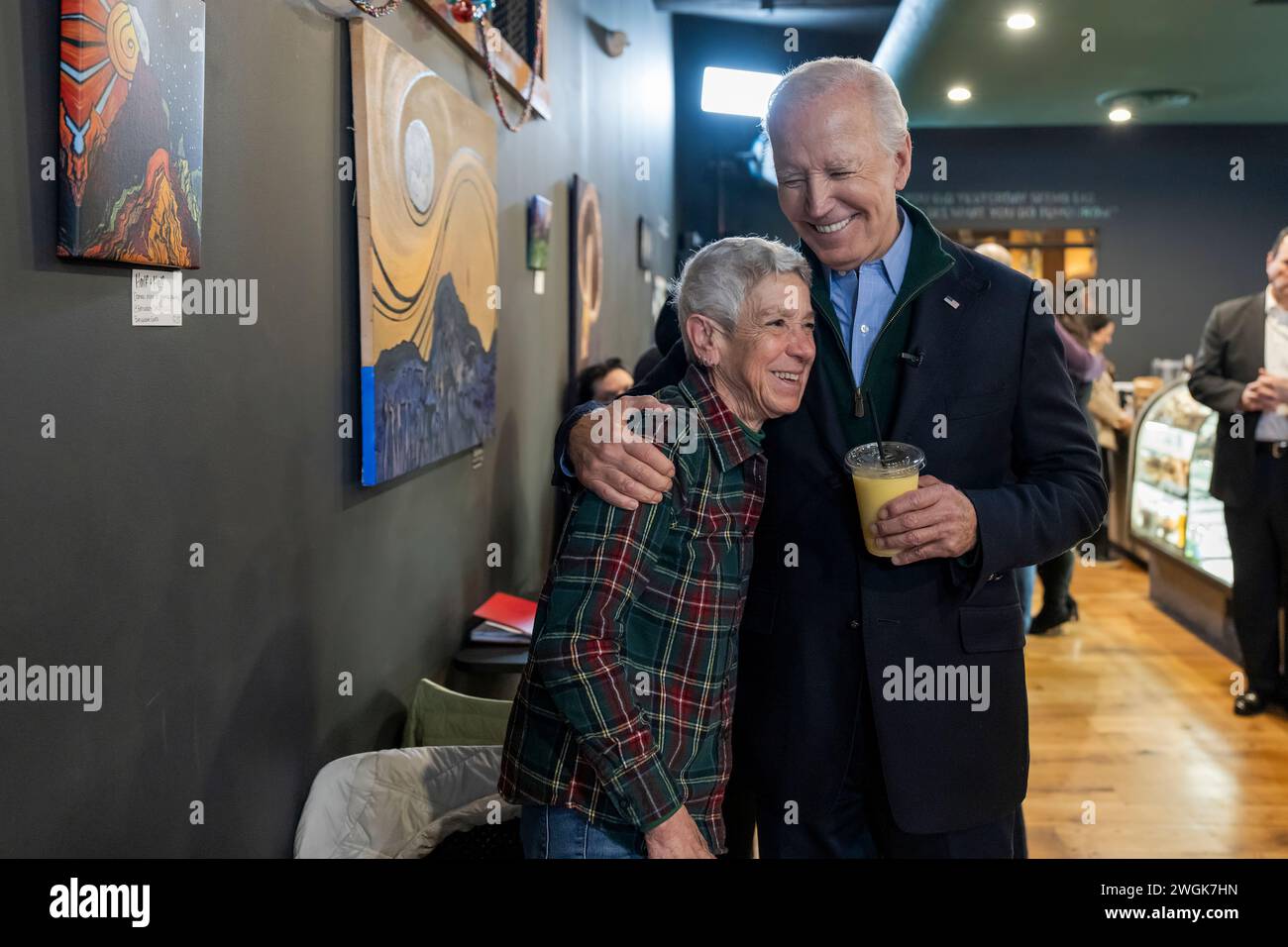 President Joe Biden visits small businesses along Main Street in Emmaus ...