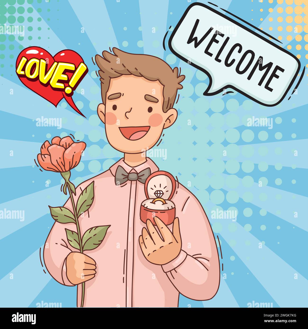 Couple flowers Stock Vector Images - Alamy