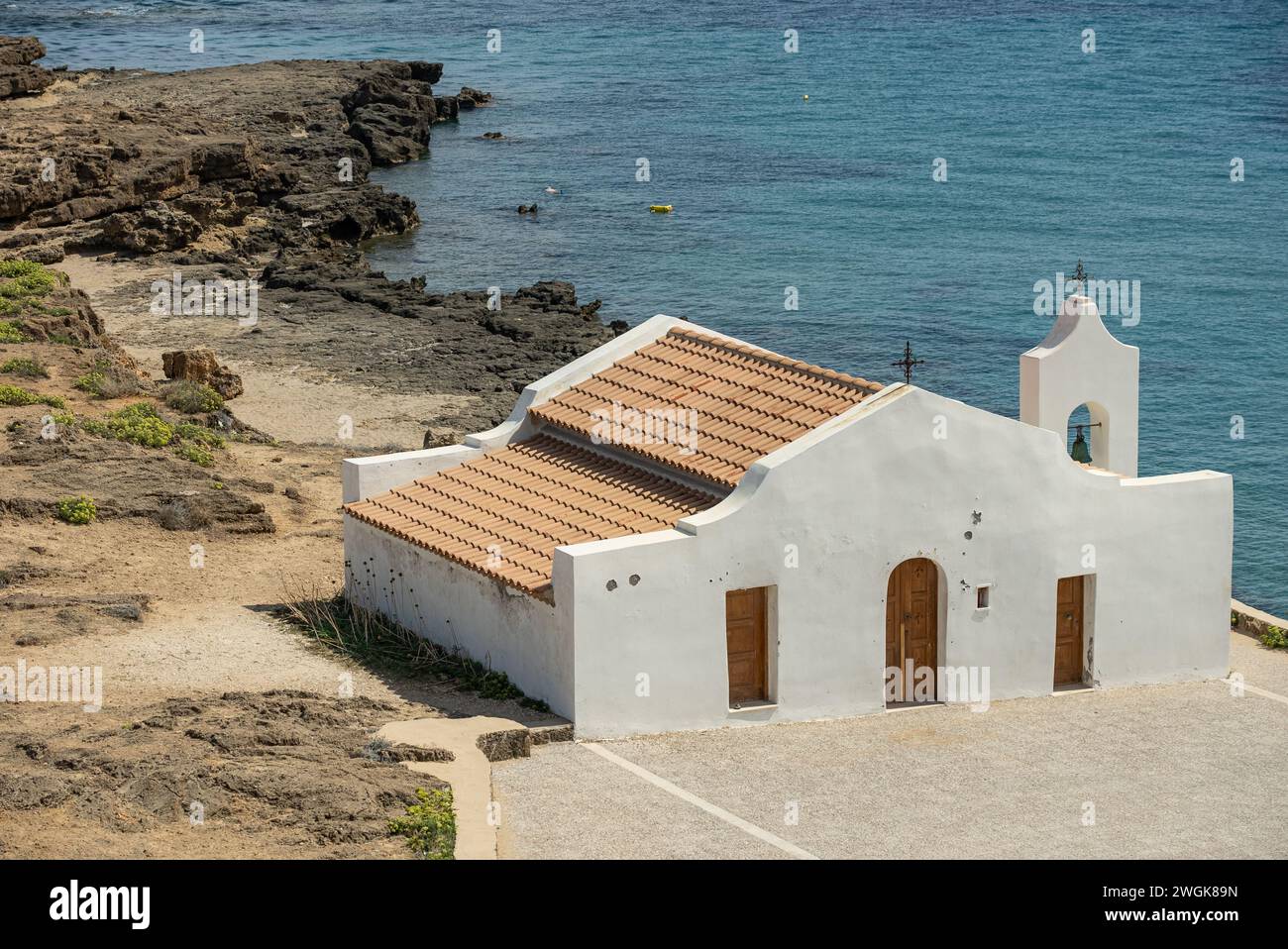 Saint Nicholas Church in Ano Vasilikos in Zakynthos. St Nicholas Beach ...