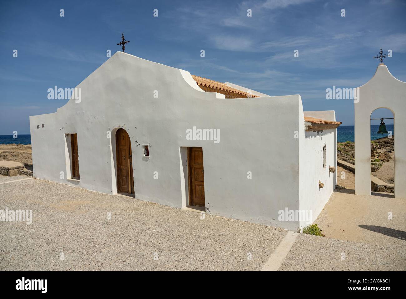 Saint Nicholas Church in Ano Vasilikos in Zakynthos. St Nicholas Beach ...