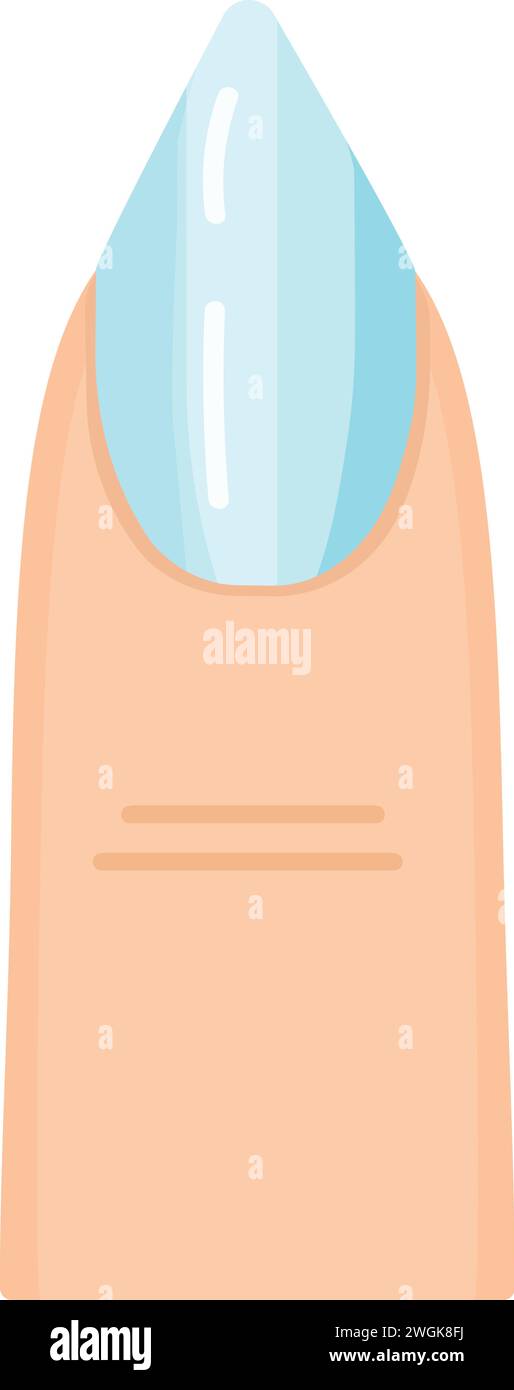 Blue finger nail icon cartoon vector. Salon art spa Stock Vector Image ...