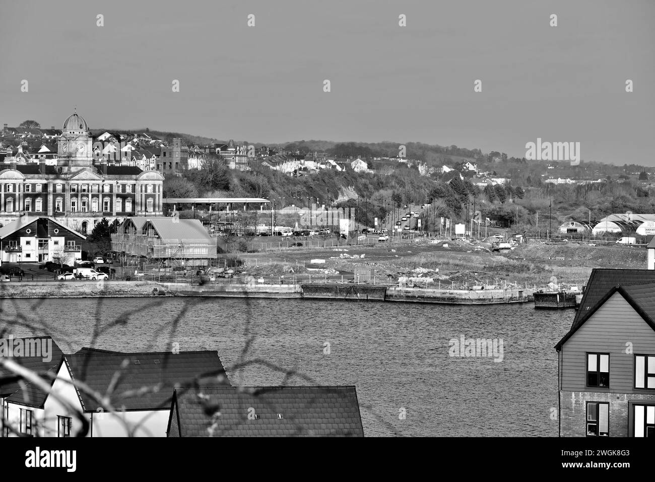 Barry, Vale of Glam, Wales Feb 02 2024: Looking down over the ...