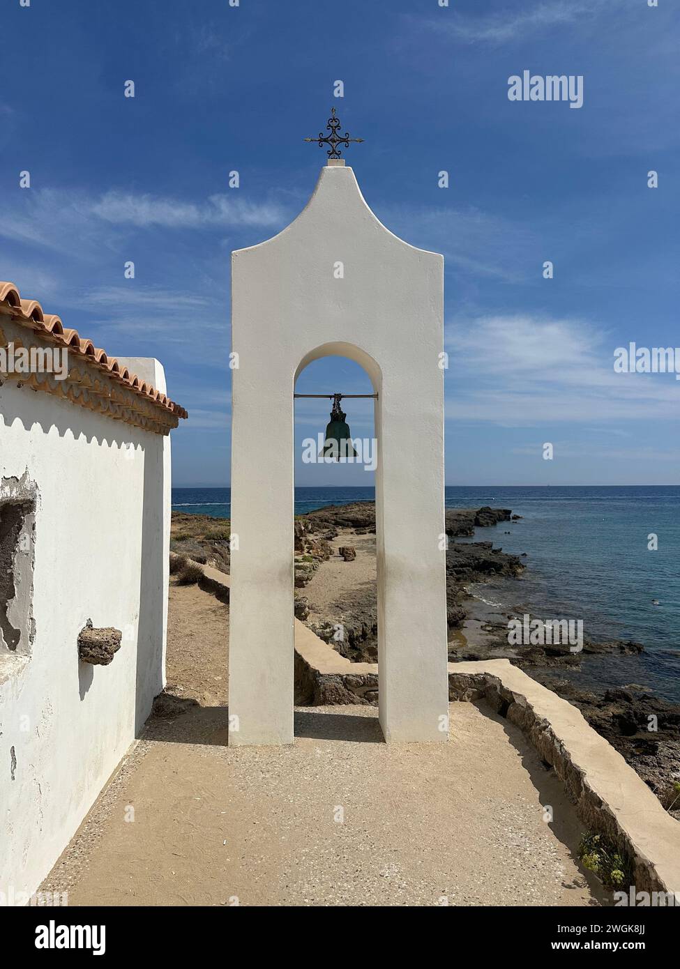 Saint Nicholas Church in Ano Vasilikos in Zakynthos. St Nicholas Beach ...