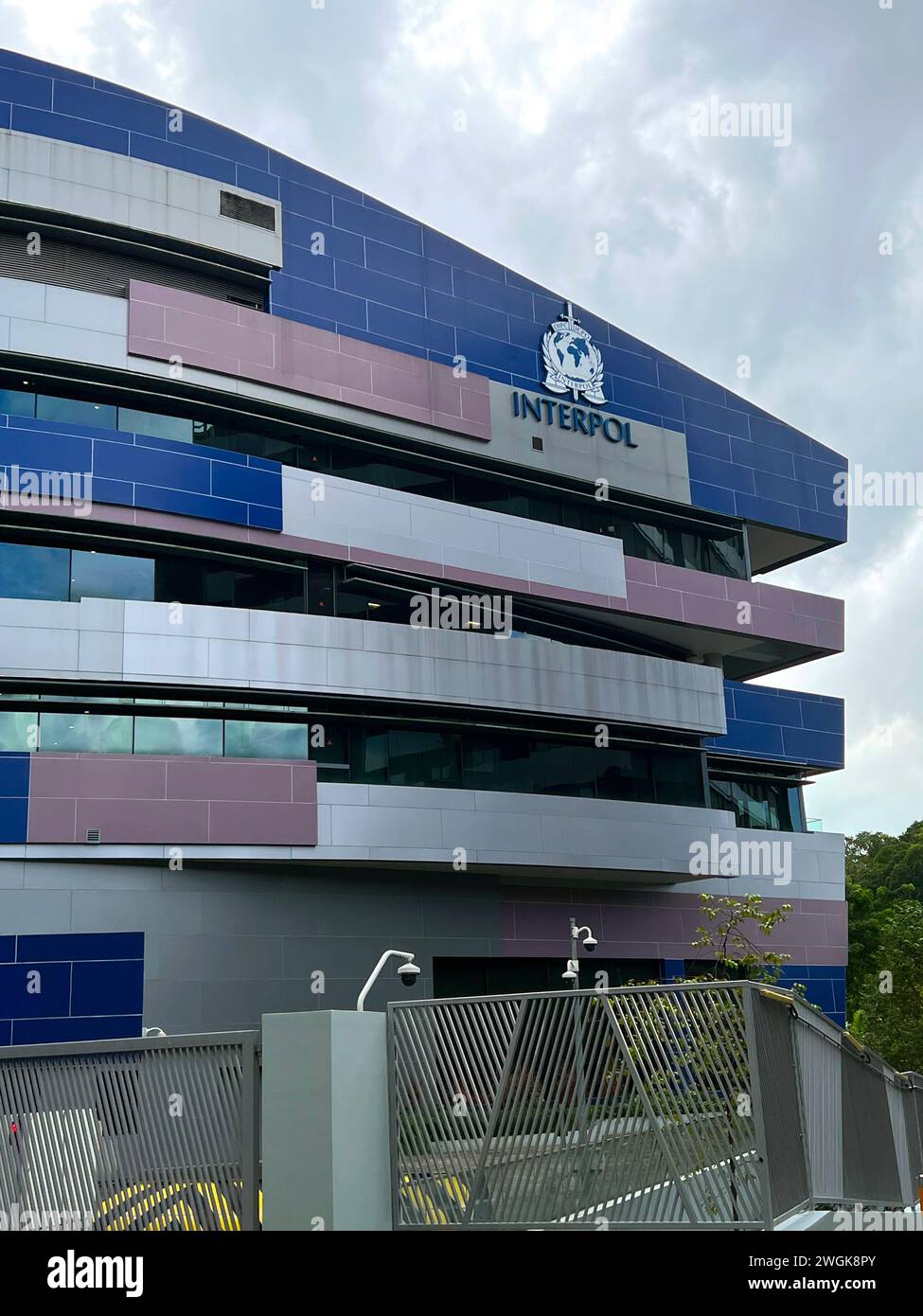 Singapore, architectural elements of the modern city. Interpol building ...