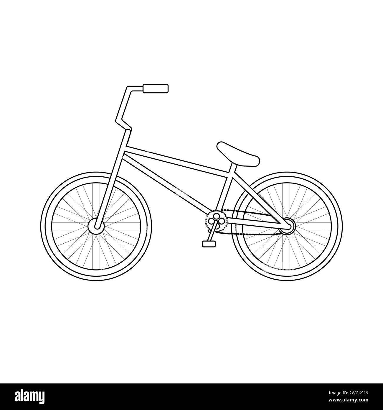 Vector flat outline bmx bicycle Stock Vector Image & Art - Alamy