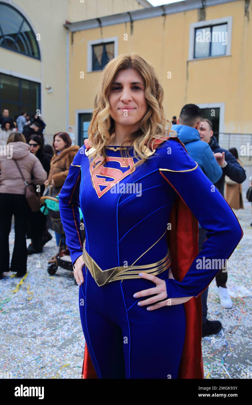Cosplayer actors wear costumes of famous cartoon characters and ...