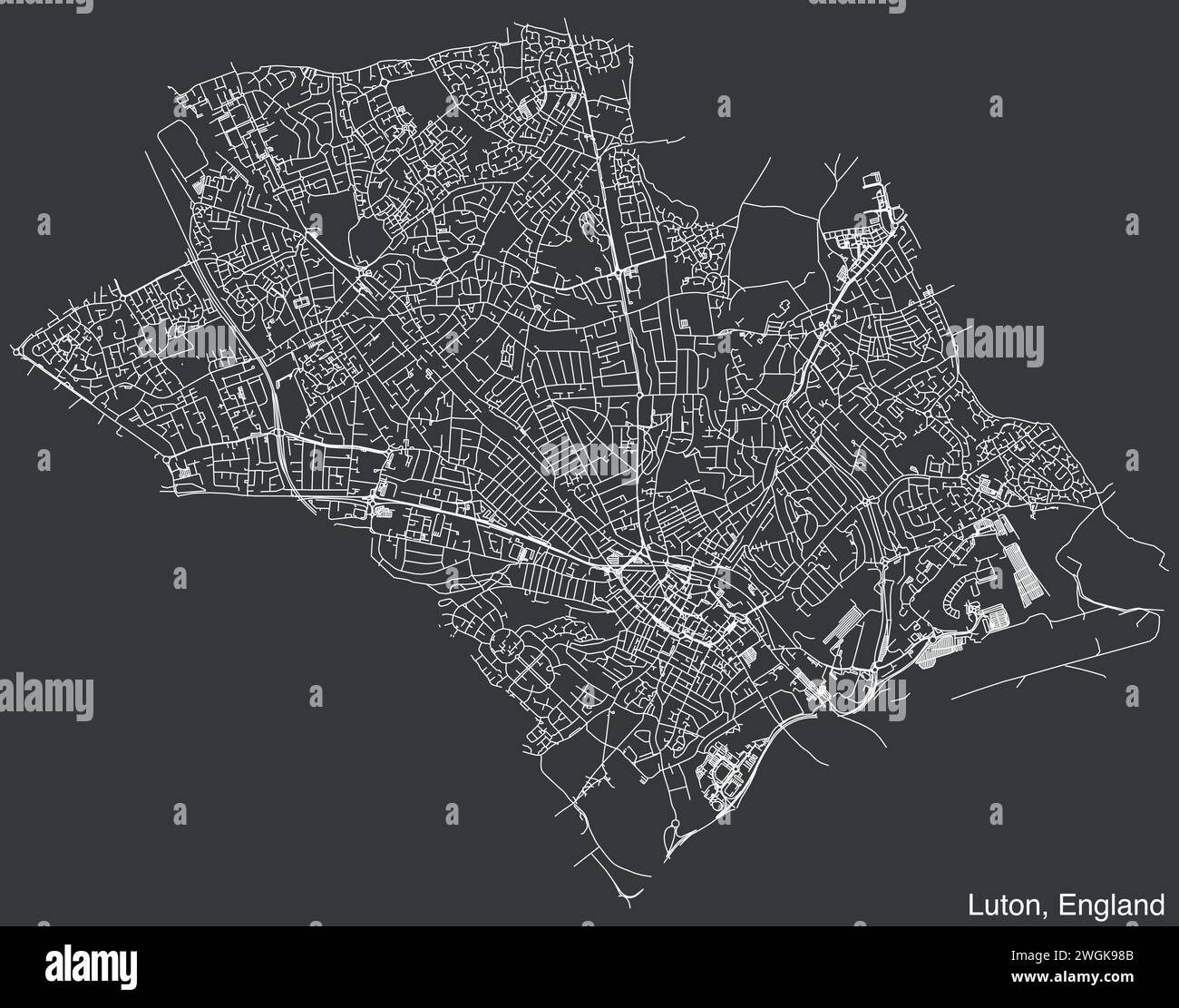 Map of luton hi-res stock photography and images - Alamy