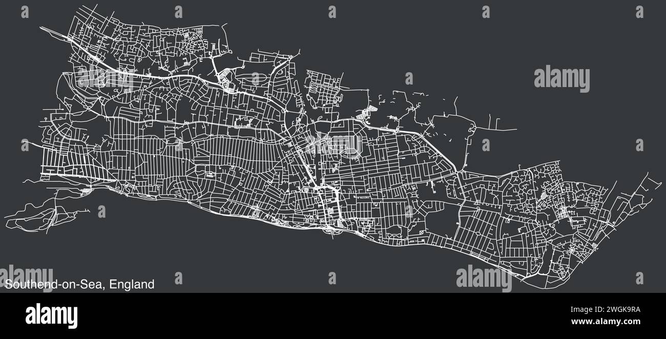 Vector map of southend on sea hi-res stock photography and images - Alamy