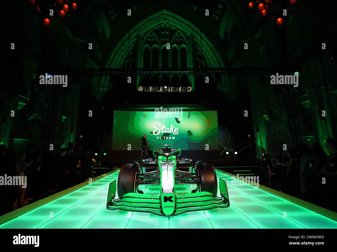 The unveiling of the Stake F1 Team C44 car during a launch event at ...