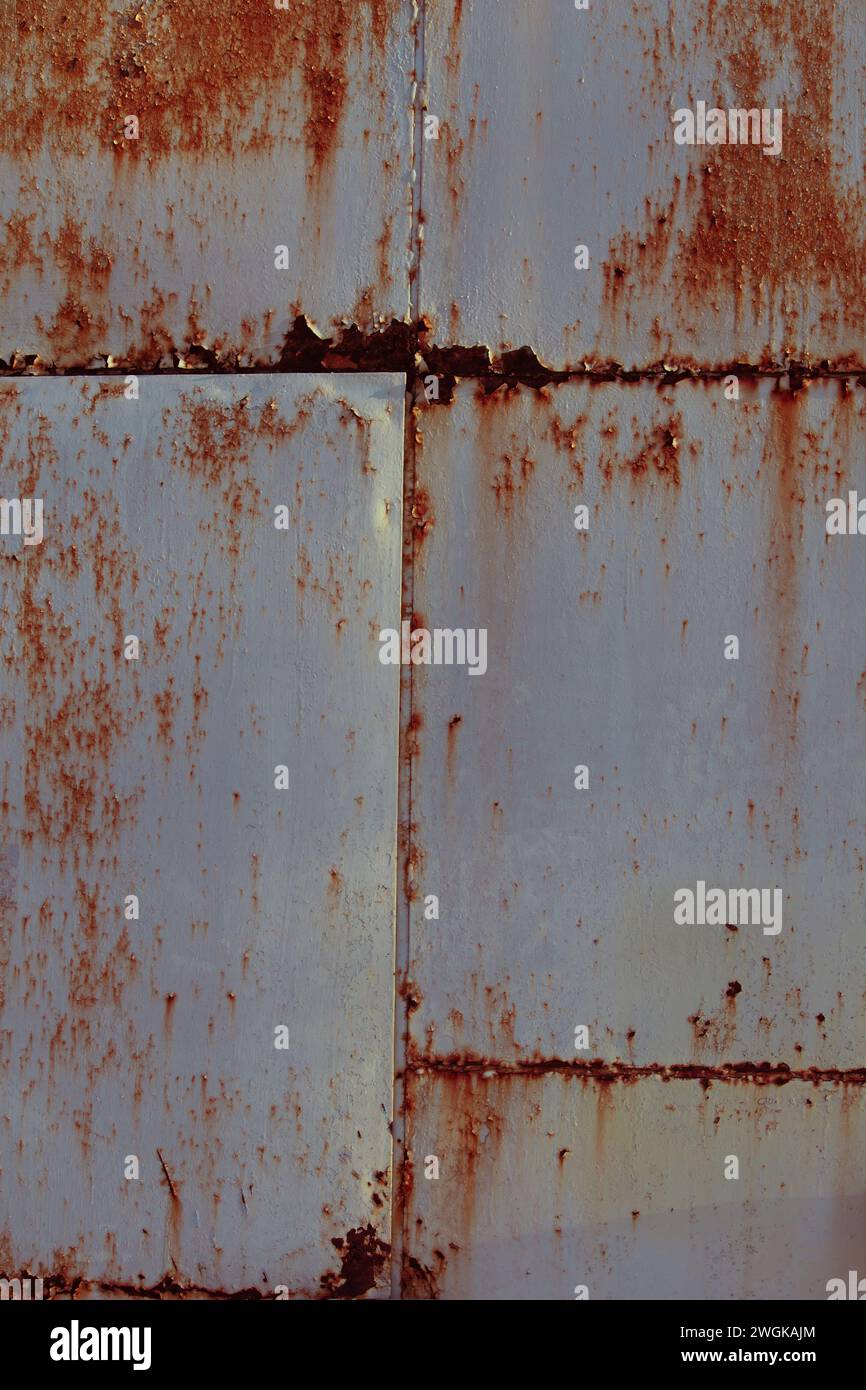 Old metal iron rust texture. Rusty metal background with streaks of ...