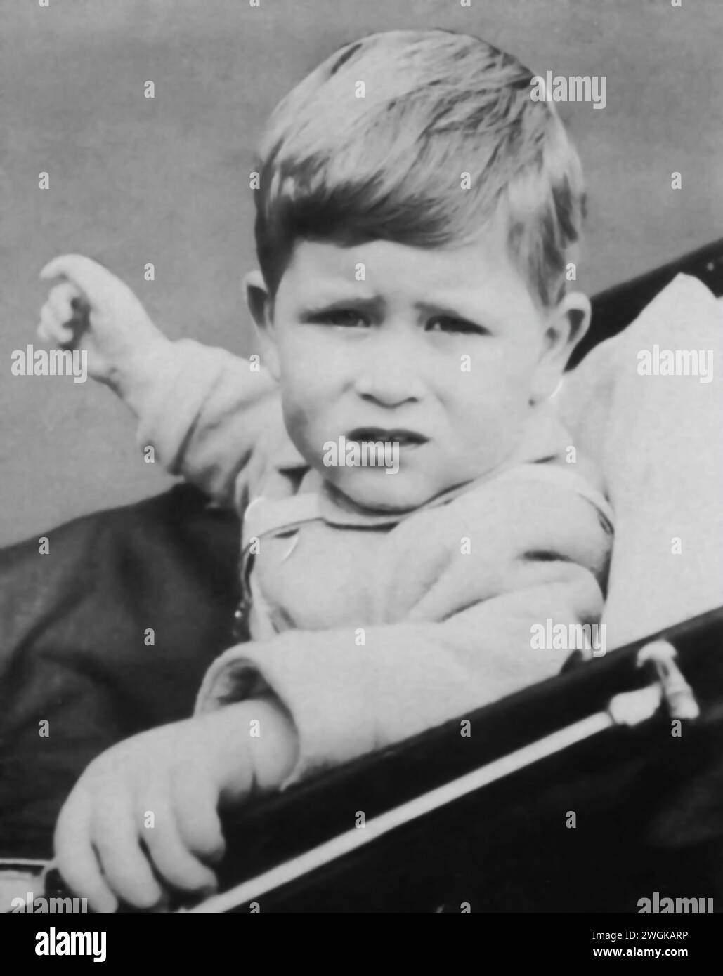 A young Charles III, born on November 14, 1948, is pictured here in his ...