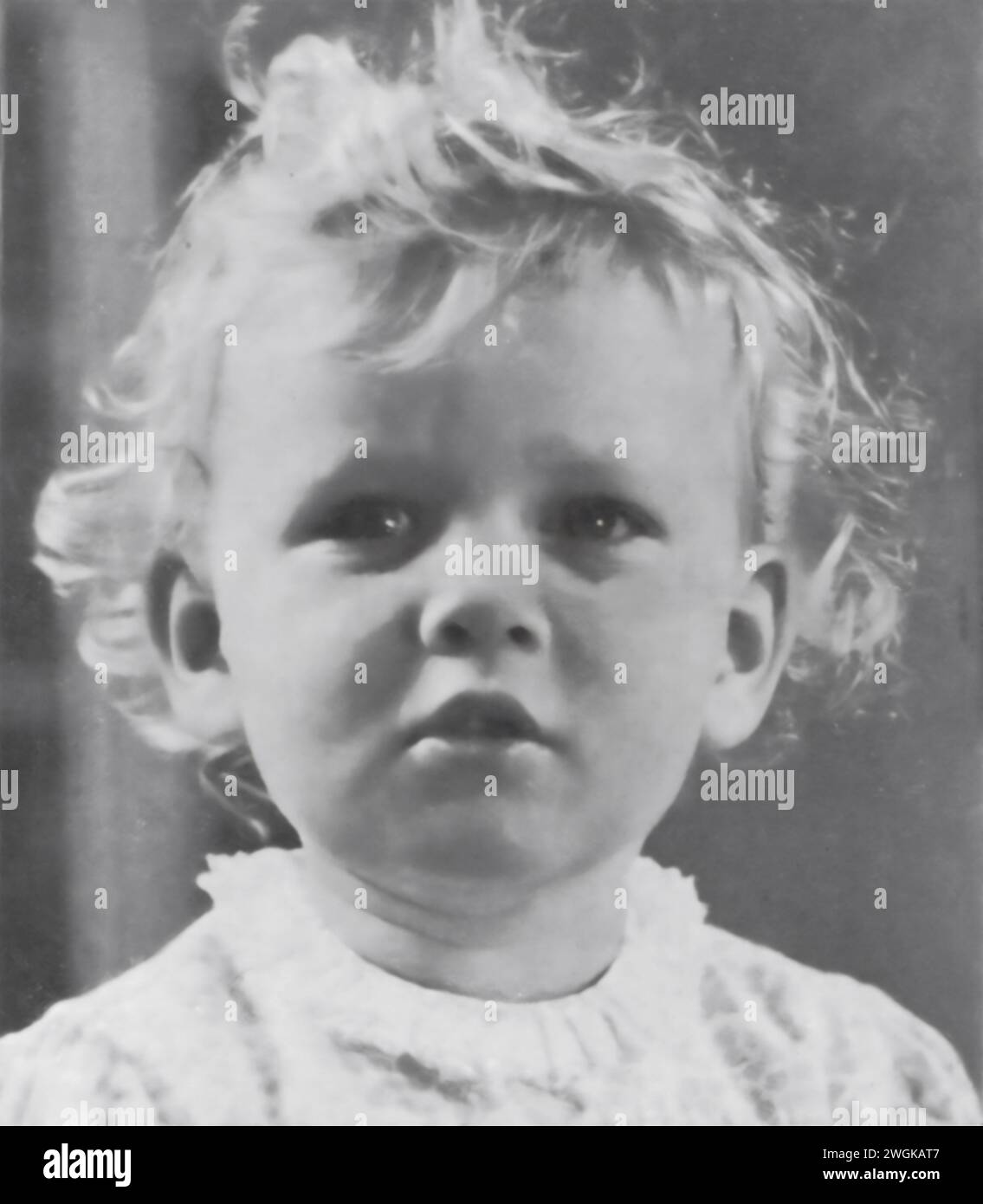 Portrait of a young Princess Alexandra on her second birthday ...