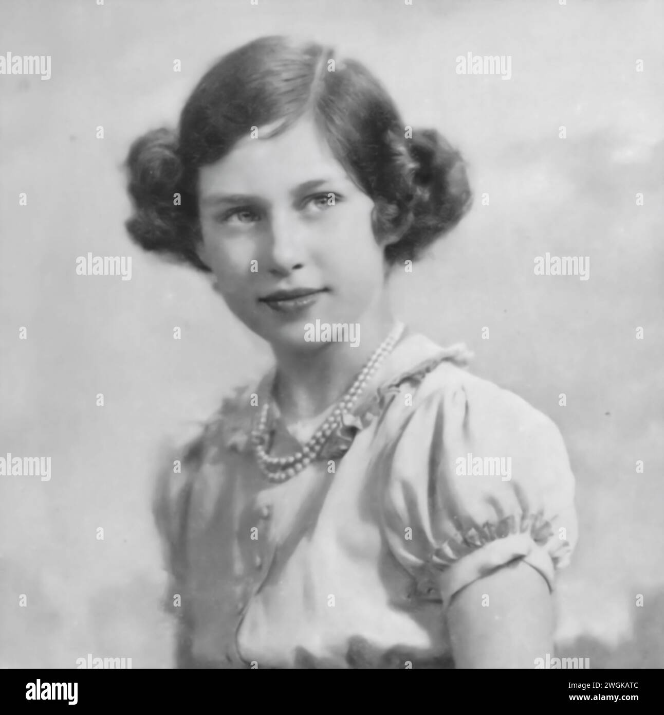 Portrait of Princess Margaret at age 10, taken in 1940. Margaret, the ...