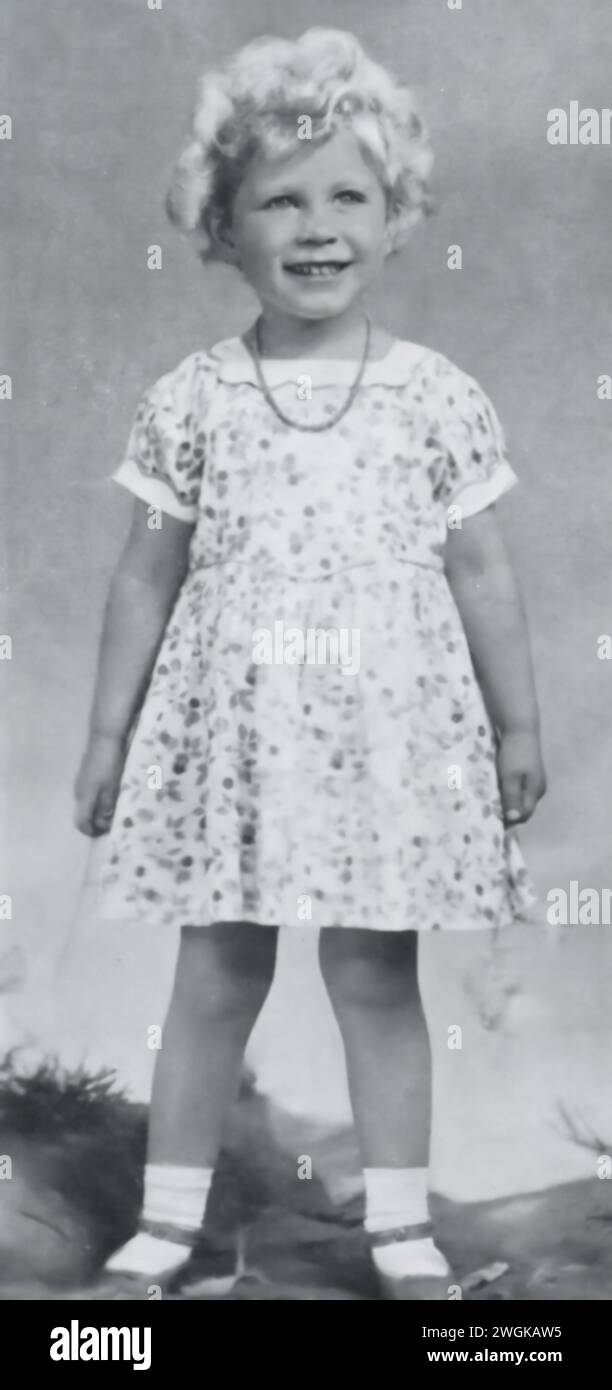 Portrait of a young Princess Elizabeth II, taken in 1929. This ...