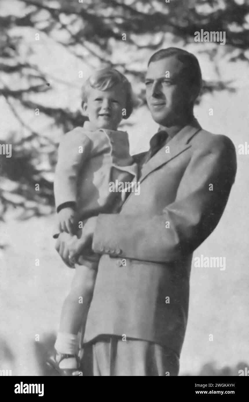 Photograph of Prince George, the Duke of Kent, with his son Prince ...