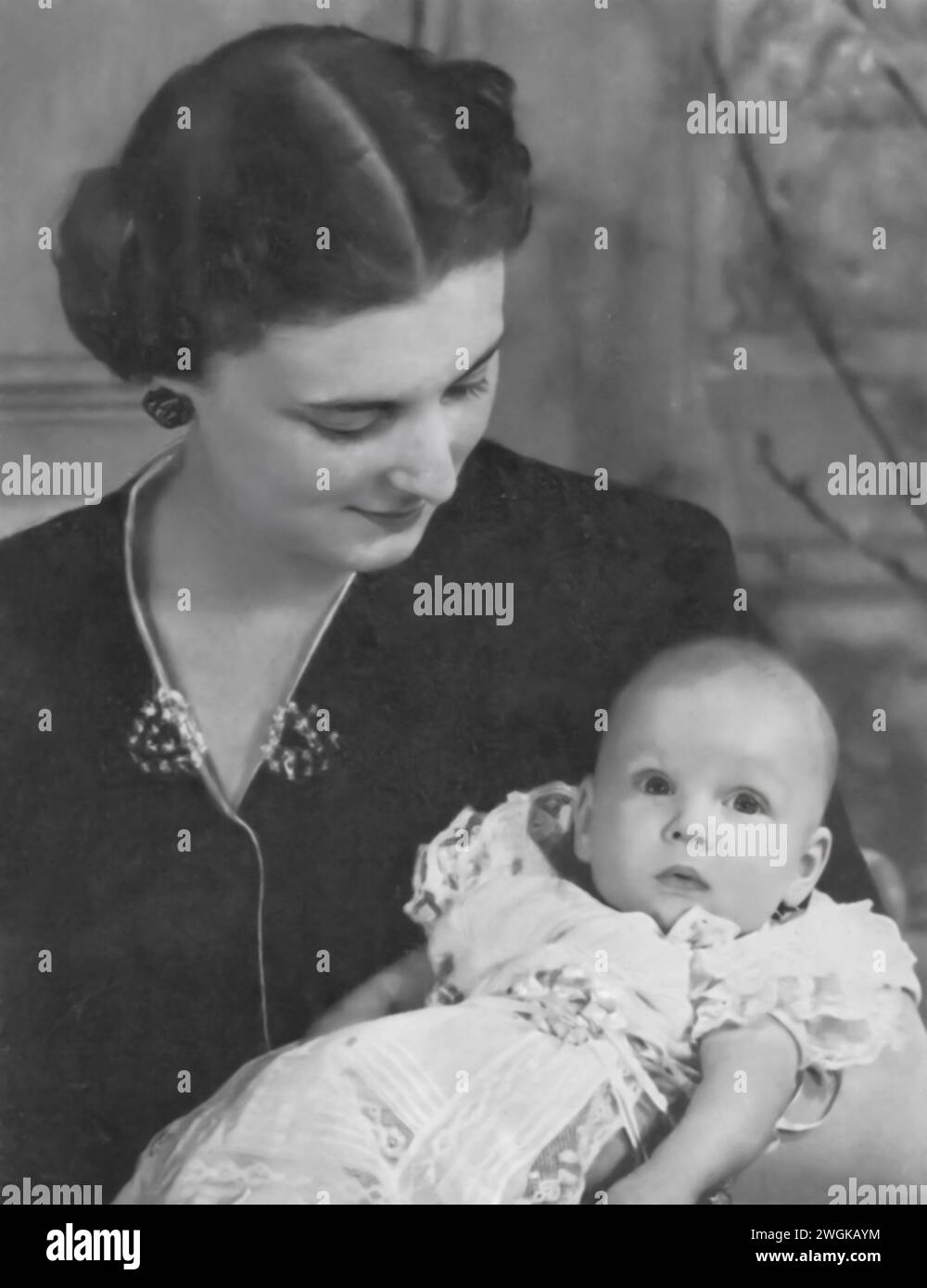 Portrait of Princess Marina, Duchess of Kent, with her daughter ...