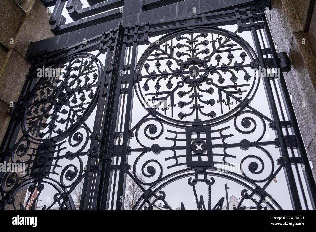 Gate at Frogner Park, Oslo, Norway Stock Photo - Alamy