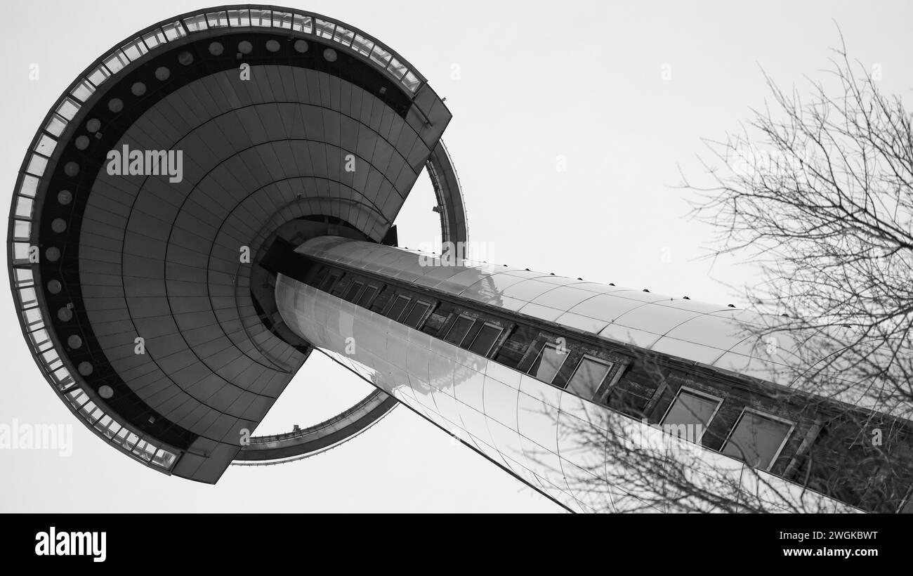 view of the Moncloa Lighthouse, it is a transmission tower, built in ...