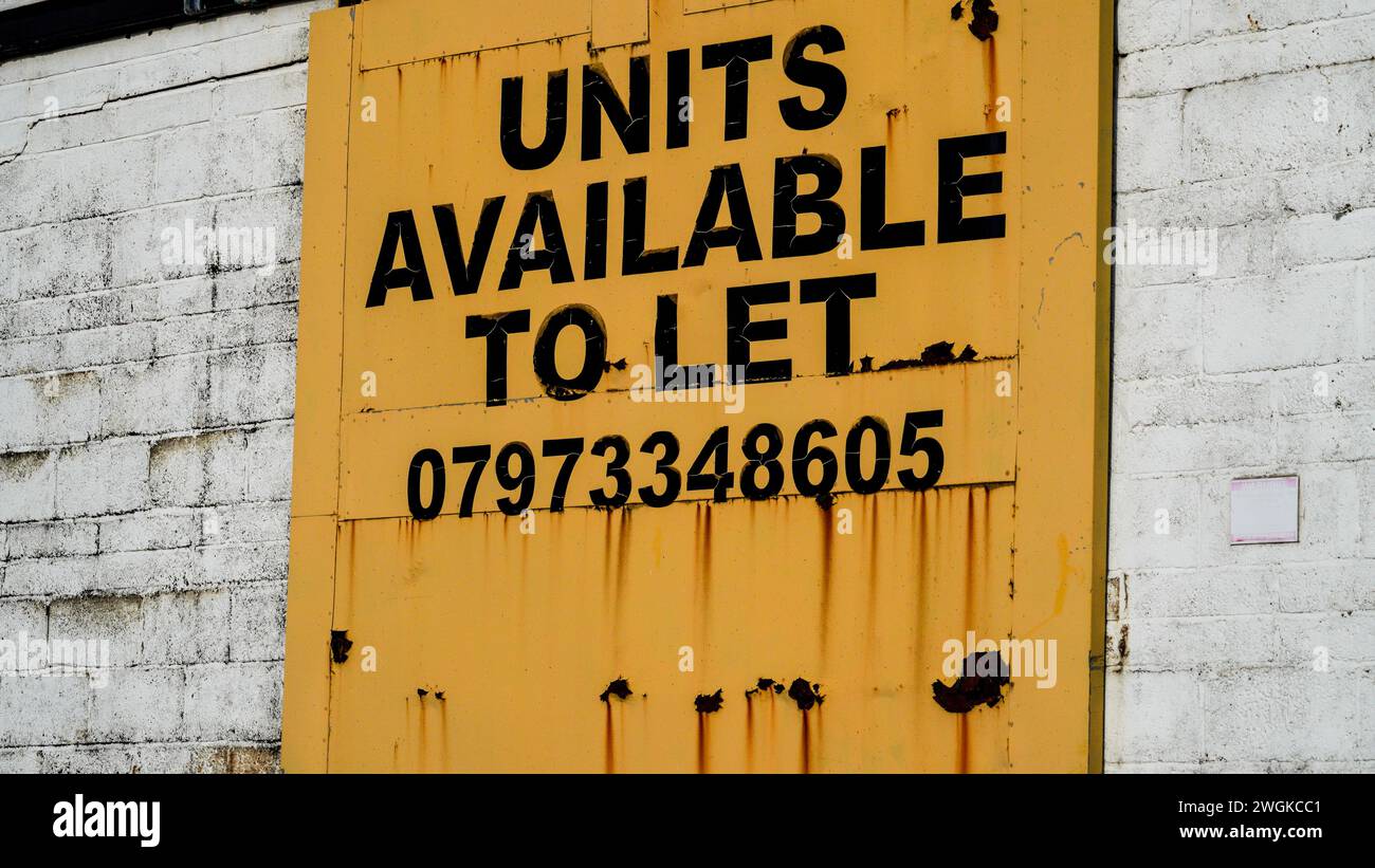 Barry, Vale of Glamorgan, Wales 02 Feb 2024: A vacant industrial unit ...