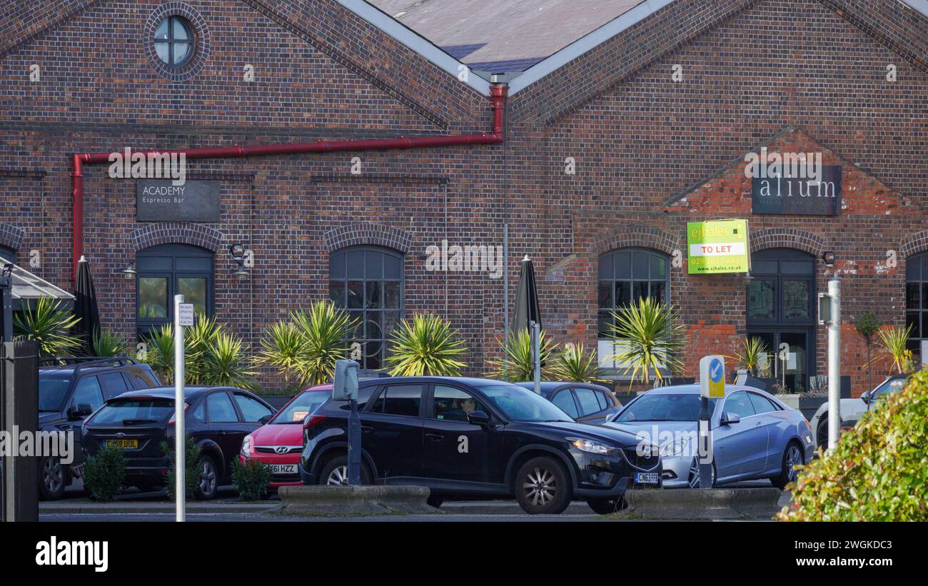 The Academy coffee house. The old engine pumphouse and railway sheds ...