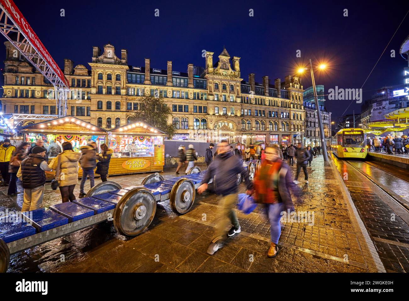 Exchange Square a civic square in Manchester city centre, England Stock ...
