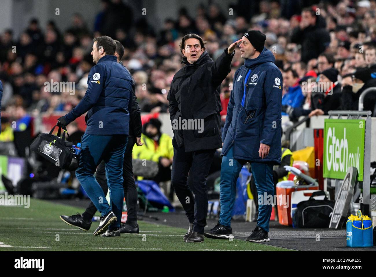 Thomas Frank manager of Brentford reacts during the Premier League ...