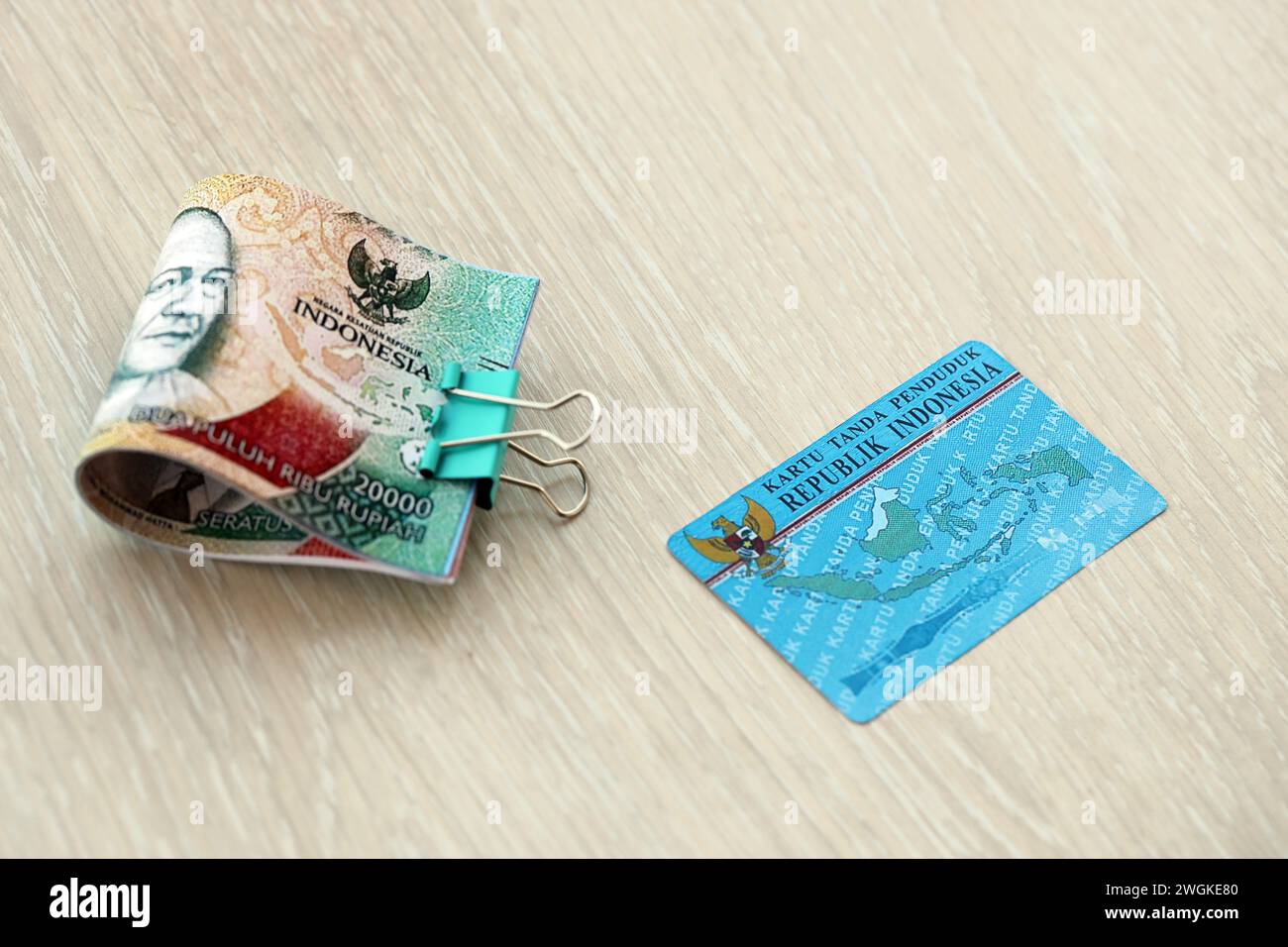 Indonesian national electric identity card called E-KTP or Kartu Tanda ...