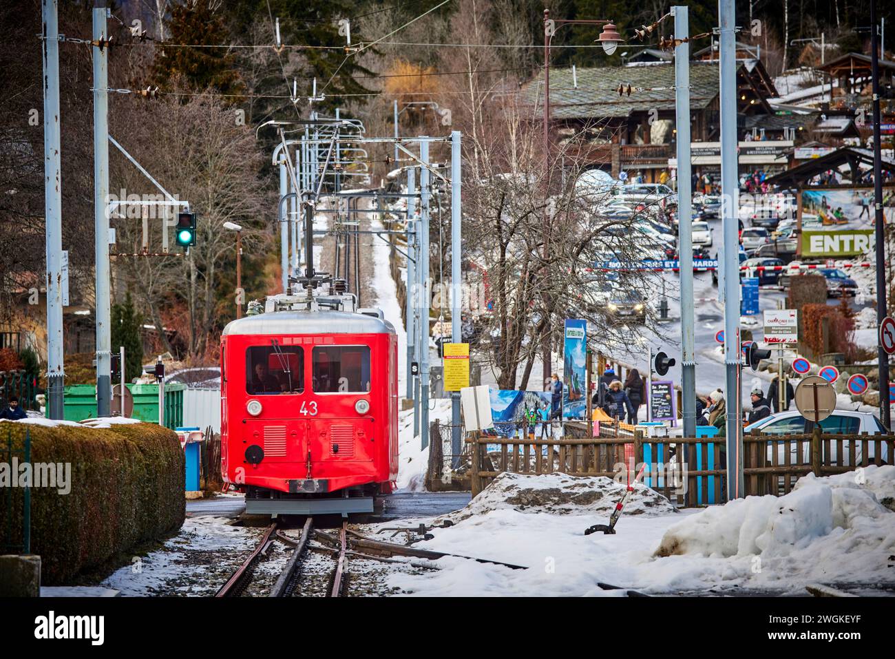 Chamonix Mont Blanc, France. Montenvers Railway or Chemin de fer du ...