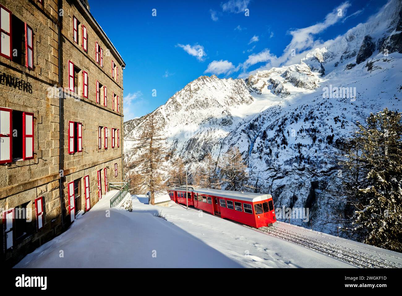 Chamonix Mont Blanc, France. Montenvers Railway or Chemin de fer du ...