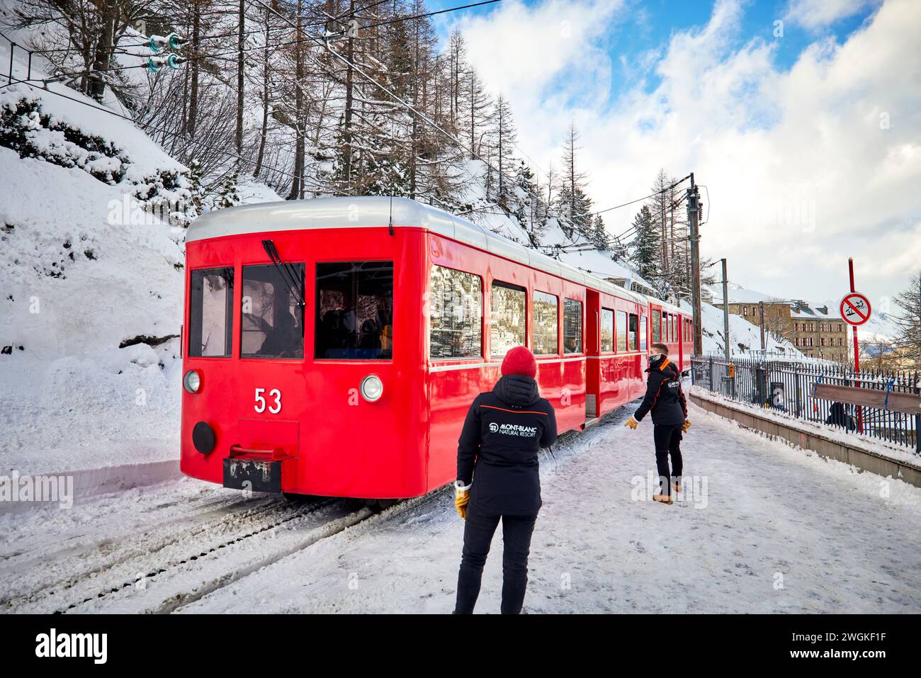 Chamonix Mont Blanc, France. Montenvers Railway or Chemin de fer du ...