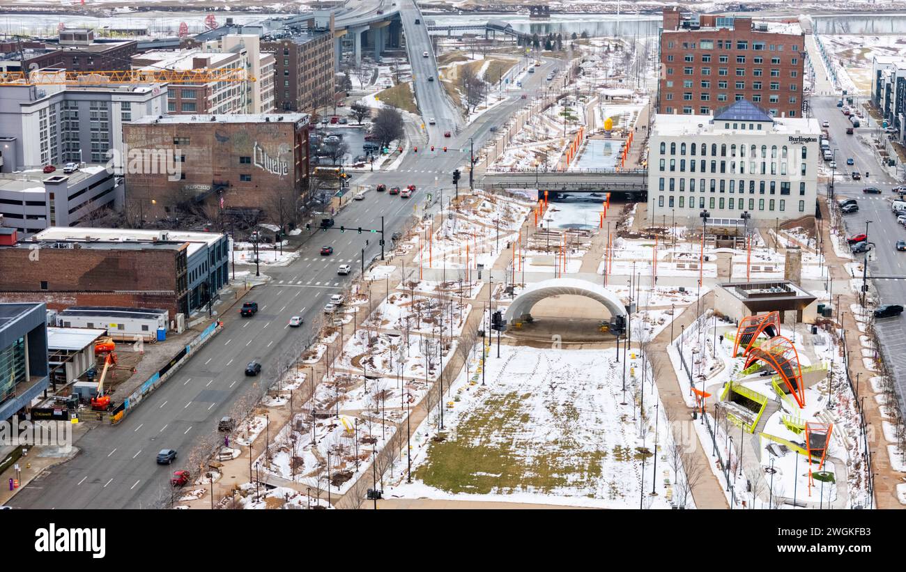 Aerial photograph of Omaha, Nebraska, USA Stock Photo - Alamy
