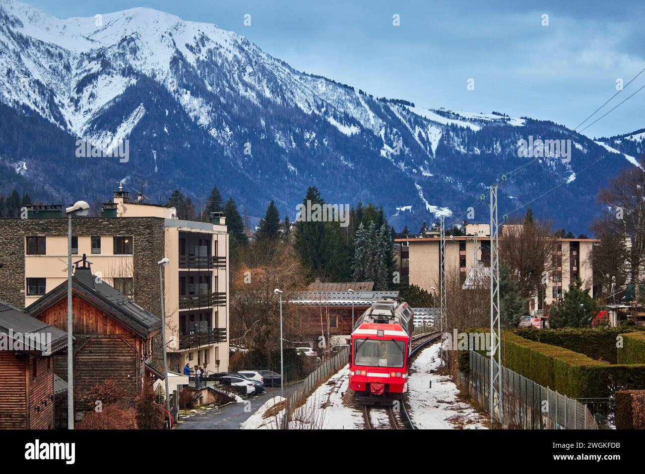 Chamonix Mont Blanc, France. Aiguille du Midi railway station Stock ...