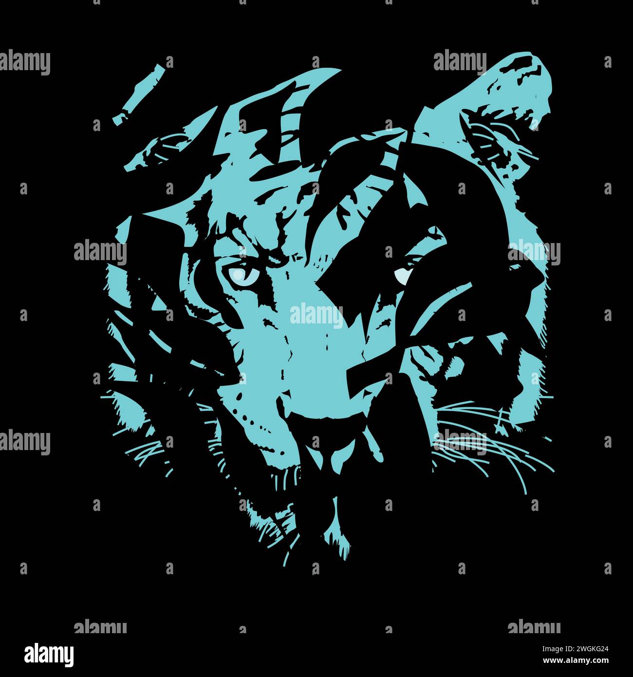 T-shirt design with a tiger head hidden behind leaves Stock Vector ... T-shirt design with a tiger head hidden behind leaves Stock Vector ...
