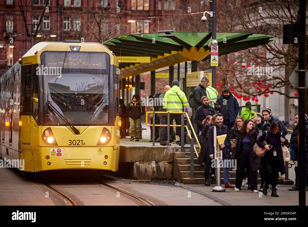 Manchester St Peters Square tram stops Stock Photo - Alamy
