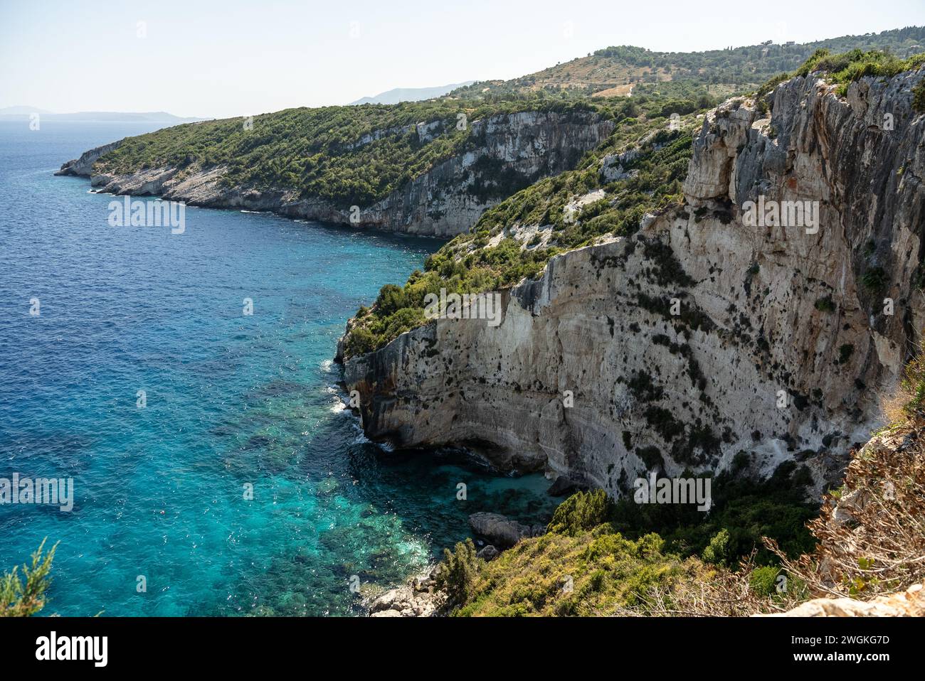 Blue Caves located between Aghios Nikolas and Cape Skinnari. Blue caves ...