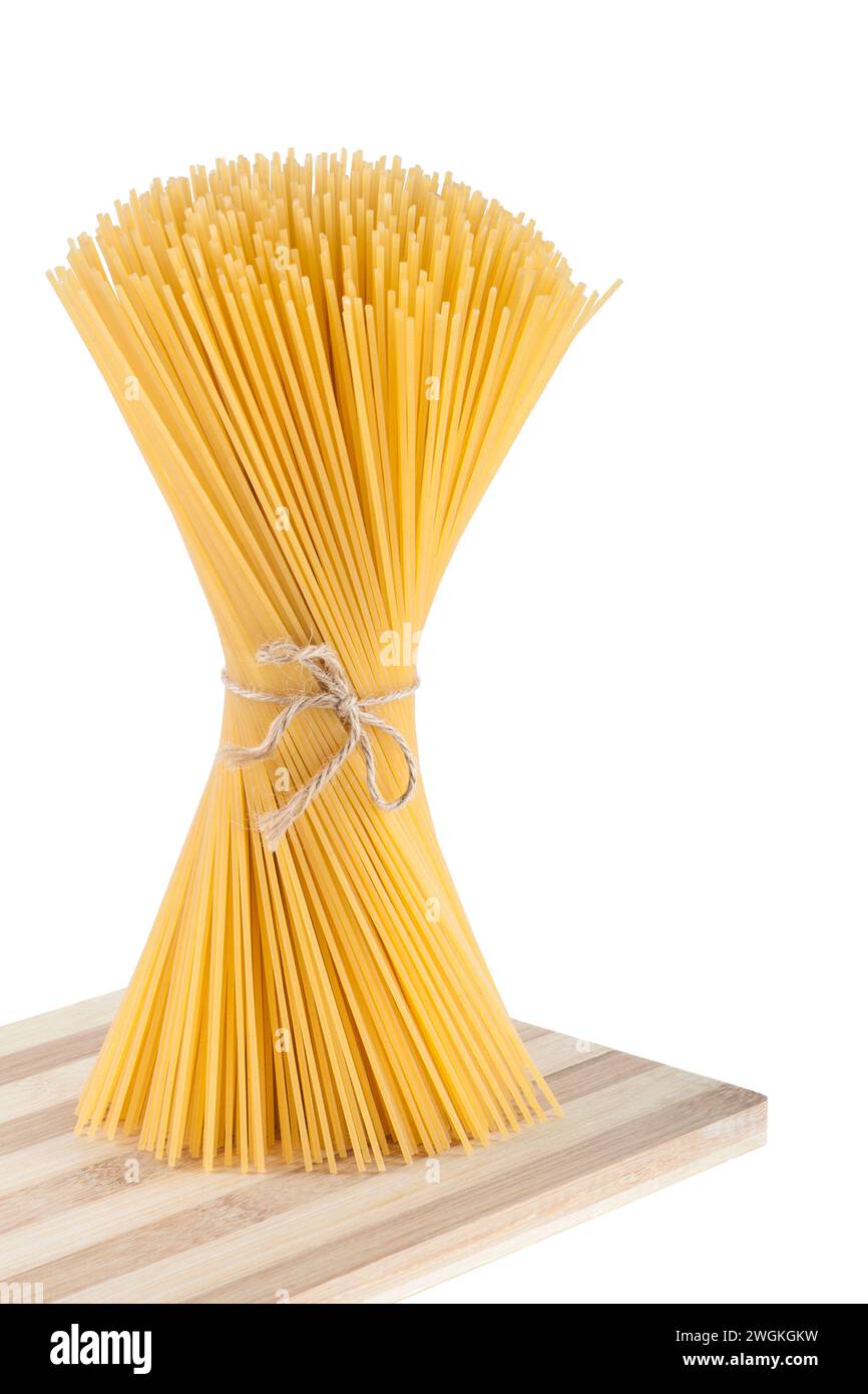 Bunch of spaghetti isolated on white background Stock Photo - Alamy