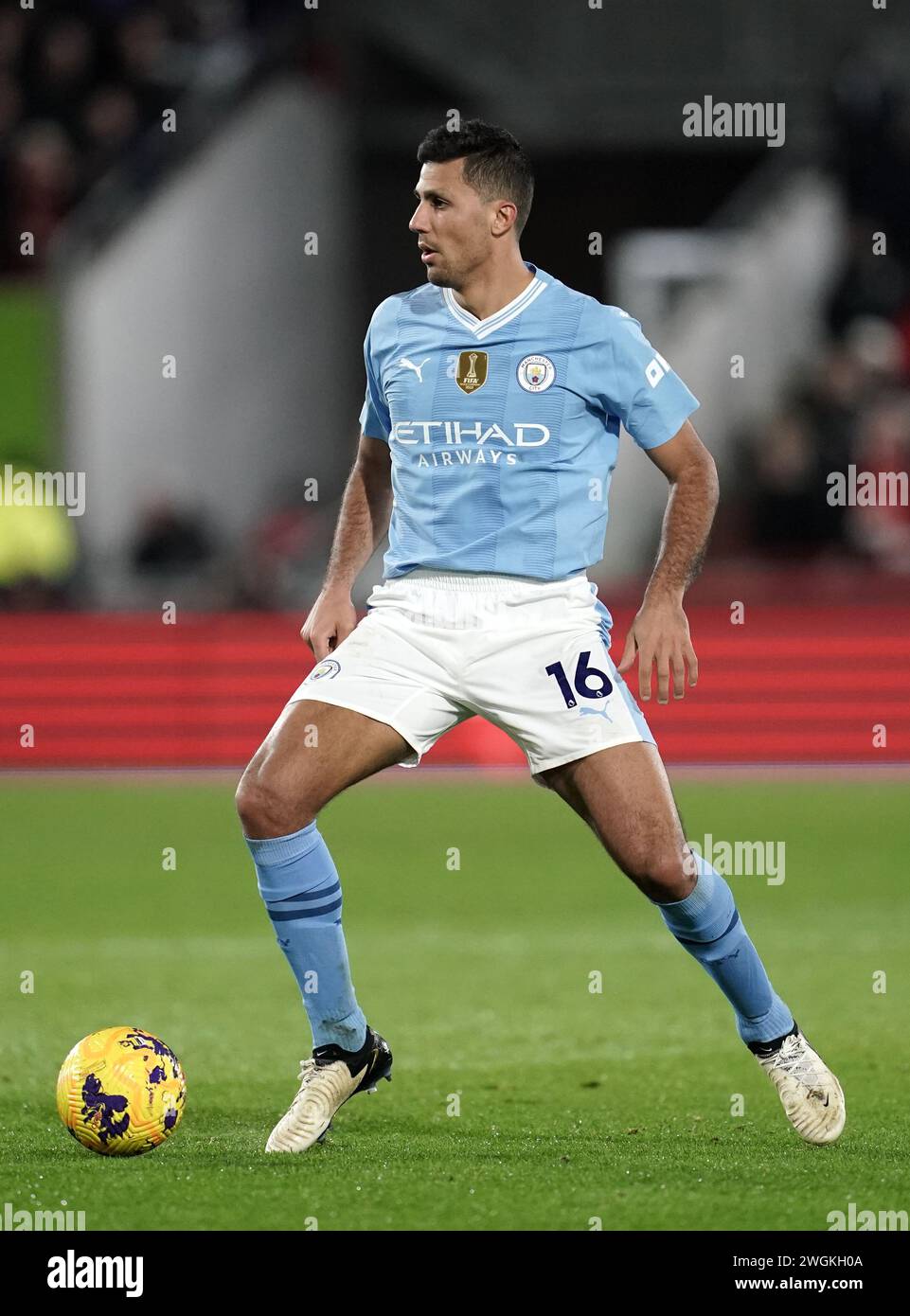 Manchester City's Rodri during the Premier League match at the Gtech ...