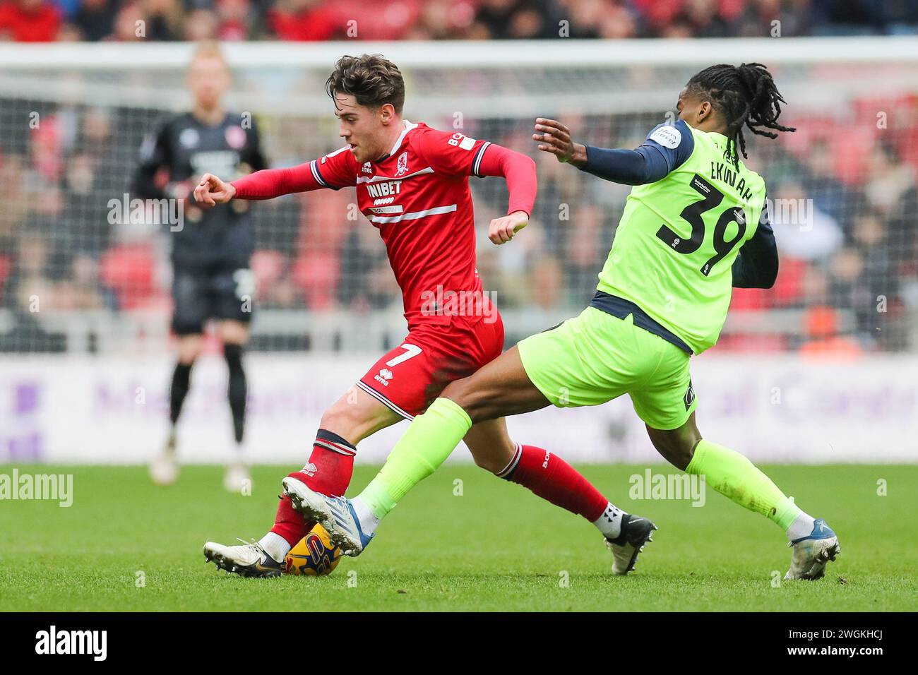 Middlesbrough, UK. 04th Feb, 2024. Middlesbrough midfielder Hayden ...