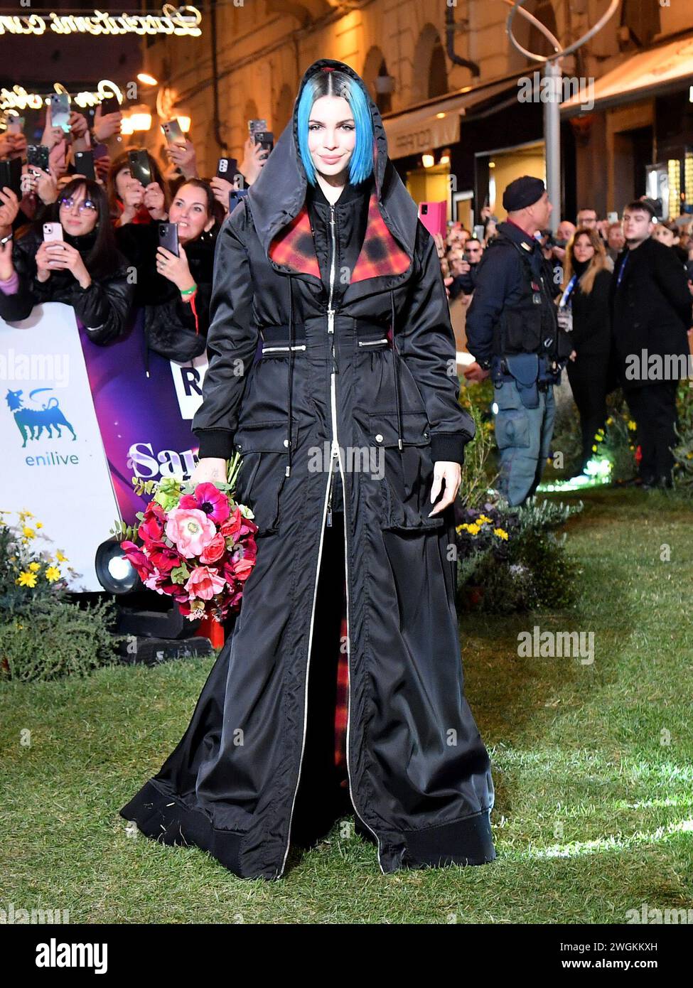 Sanremo, . 05th Feb, 2024. Sanremo, 74th Italian Song Festival, Green ...