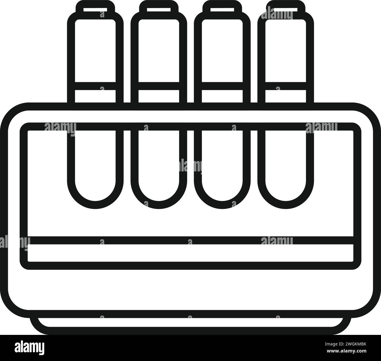 Veterinary test tube stand icon outline vector. Animal service. Medical ...