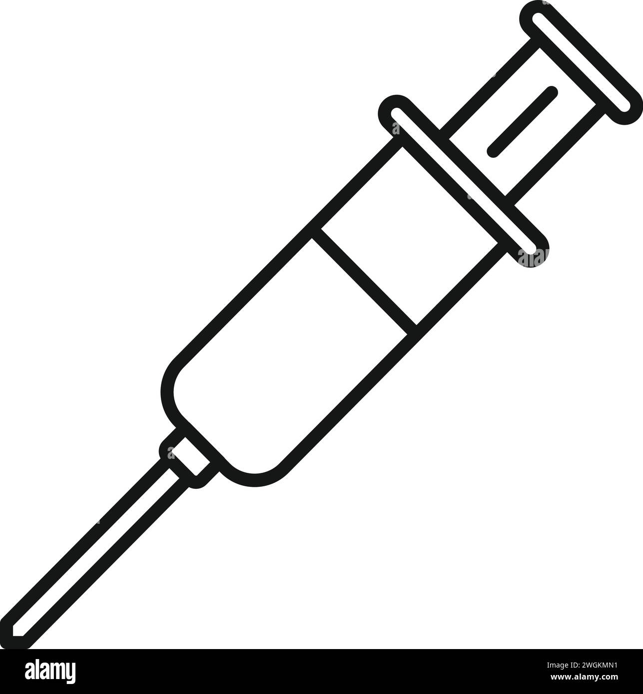 Syringe animal injection icon outline vector. Veterinary help. Sick ...