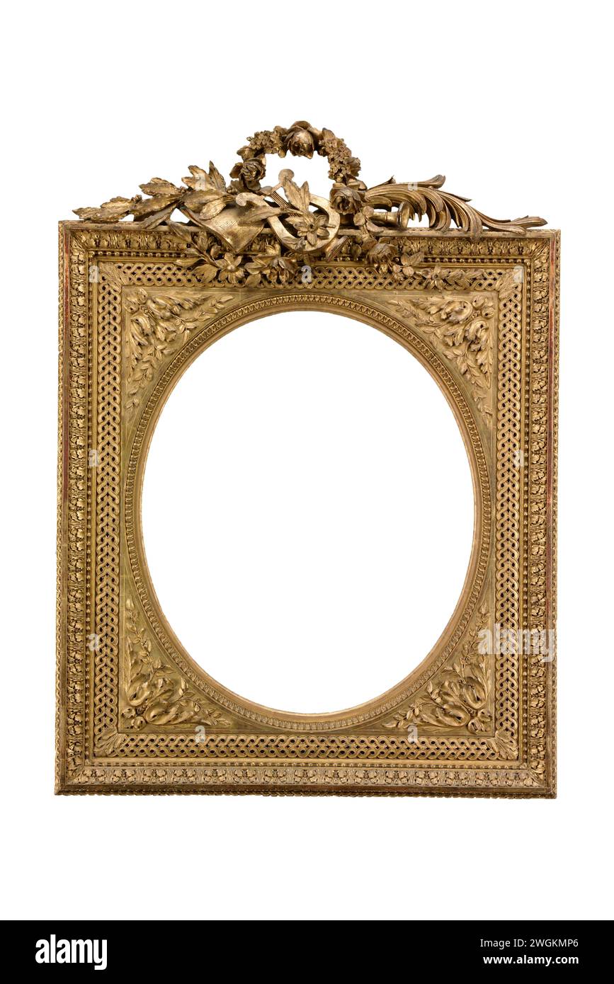 Gallery frame golden detail antique decorative baroque musical theme ...