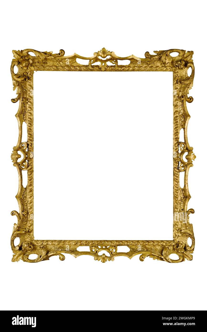 Gallery frame golden detail antique decorative baroque template ...